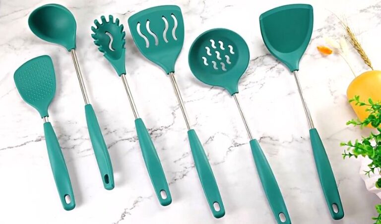 Starter Kitchen Tools Set - 6-Piece Set With Storage Rack